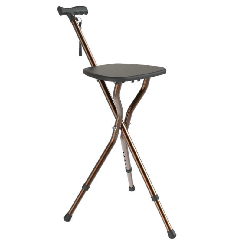 HSIH 可摺式拐杖椅/士的櫈 (高度可調)【排隊神器】 - HKSeniorMall.com